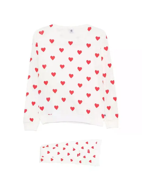 Petit Bateau Heart-print Pyjamas