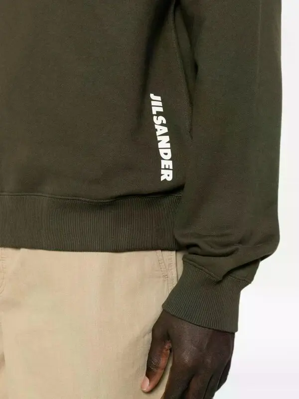 JIL SANDER Logo Print Drawstring Hoodie