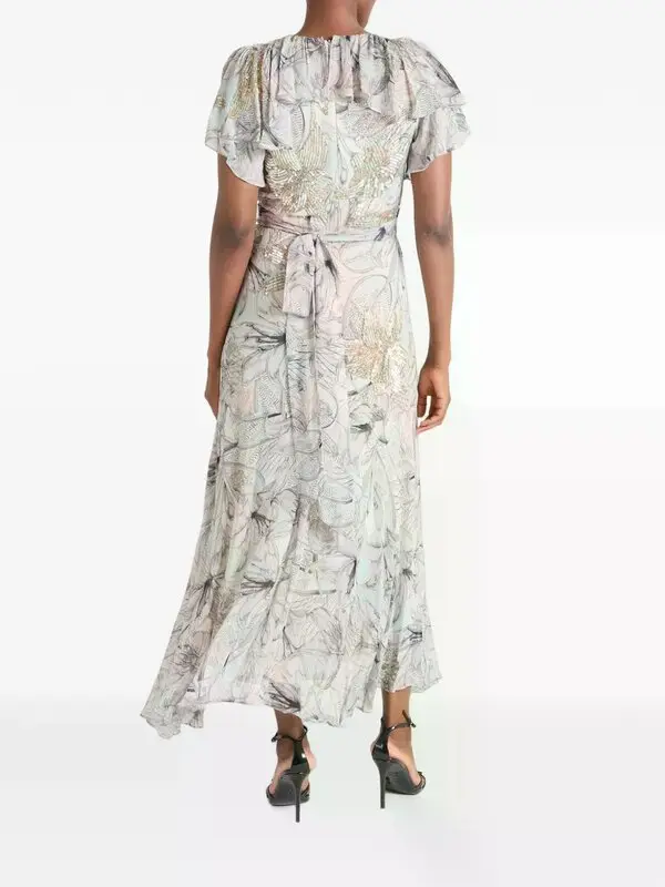 TEMPERLEY LONDON Nerissa Sequin Embellished Ruffled Asymmetric Dress