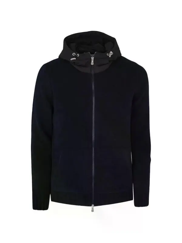GRAN SASSO Zip-up Hooded Jacket - Blue