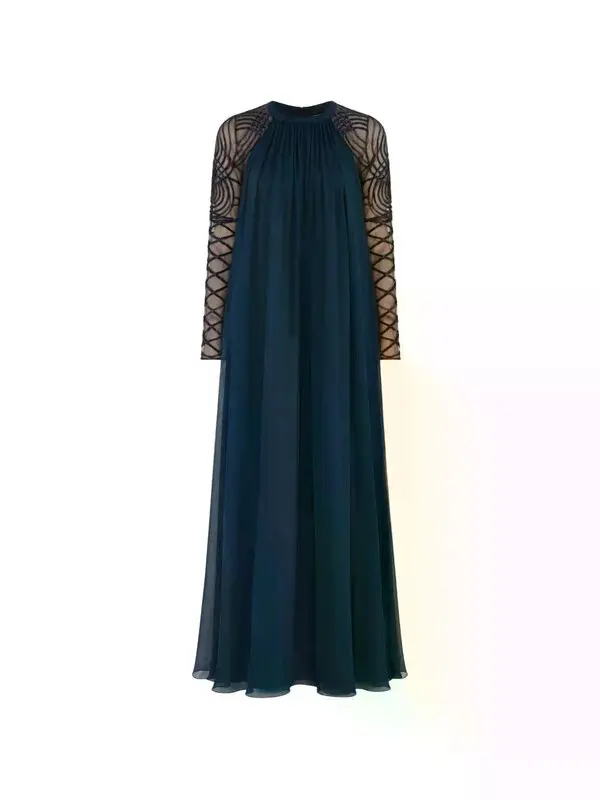 TEMPERLEY LONDON Imogen Bead-embellished Maxi Dress - Blue