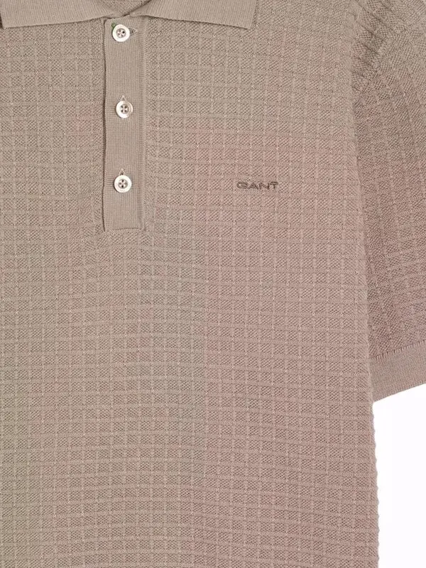 Gant Short-sleeve Cotton Polo Shirt - Neutrals