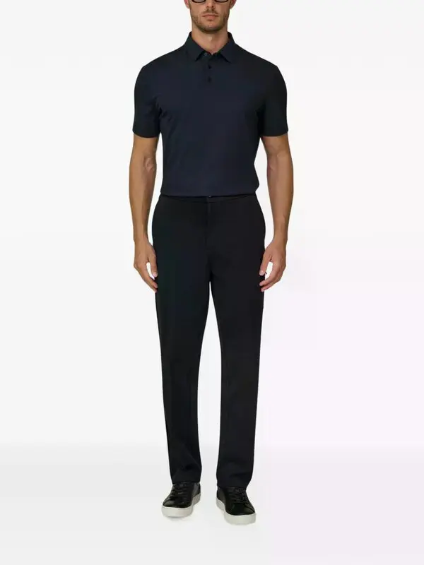 Boggi Milano Polo In Stretch Supima Cotton Jersey - Blue