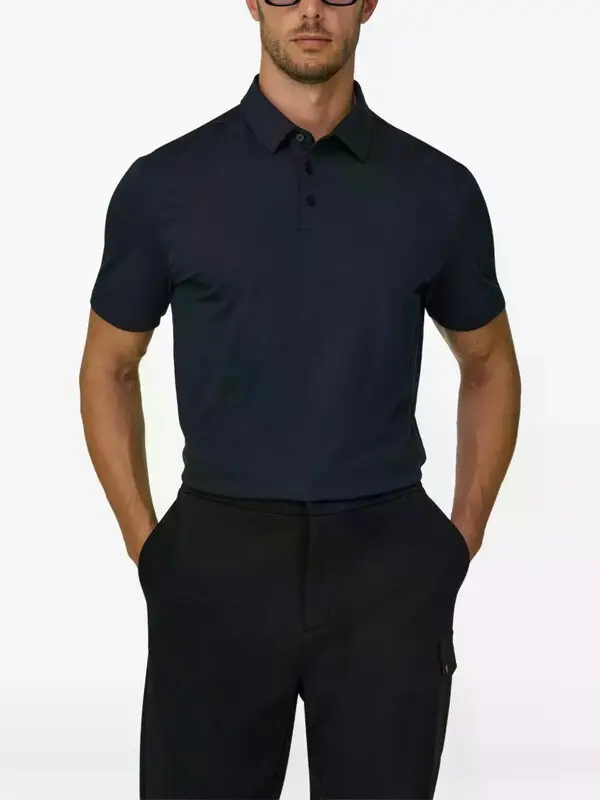 Boggi Milano Polo In Stretch Supima Cotton Jersey - Blue
