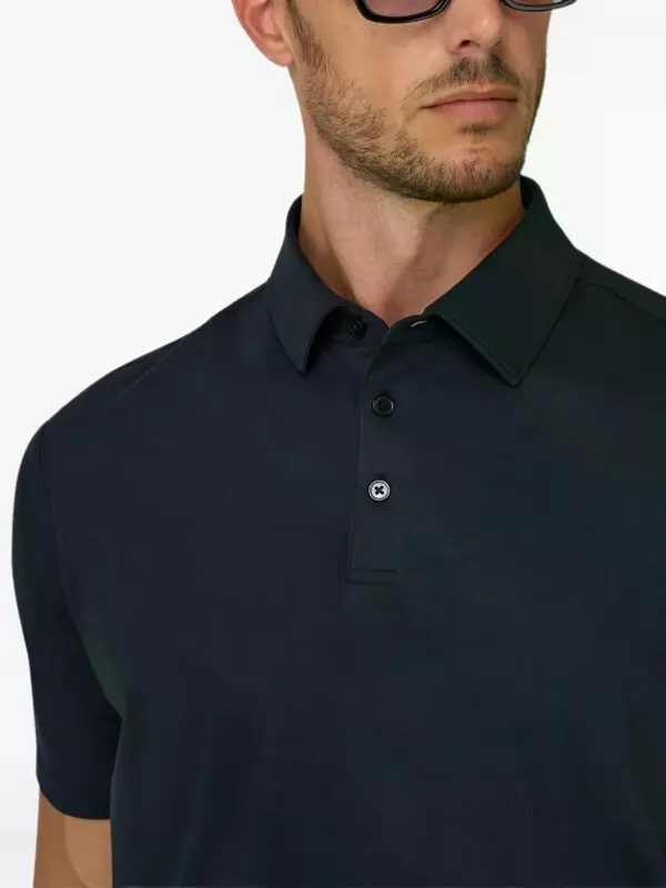Boggi Milano Polo In Stretch Supima Cotton Jersey - Blue