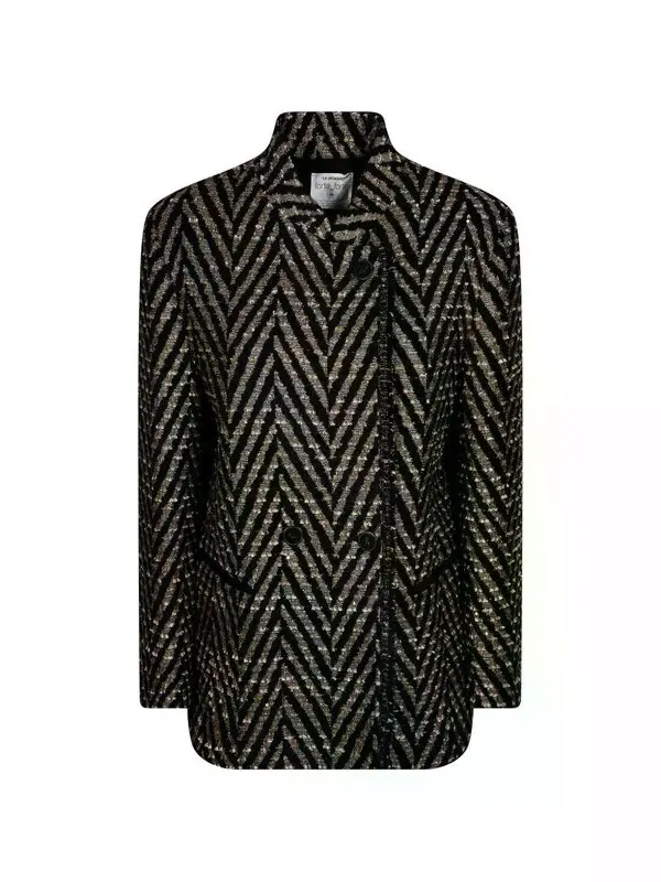 FORTE_FORTE Chevron-jacquard Jacket