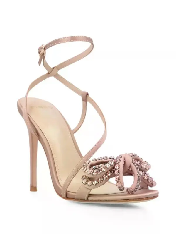Pinko Crystal-embellished Bow Sandals