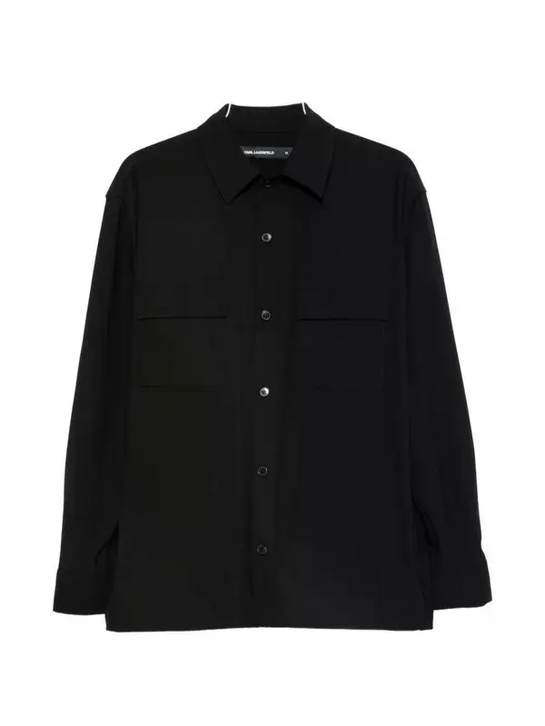 Karl Lagerfeld Chest-pocket Shirt - Black