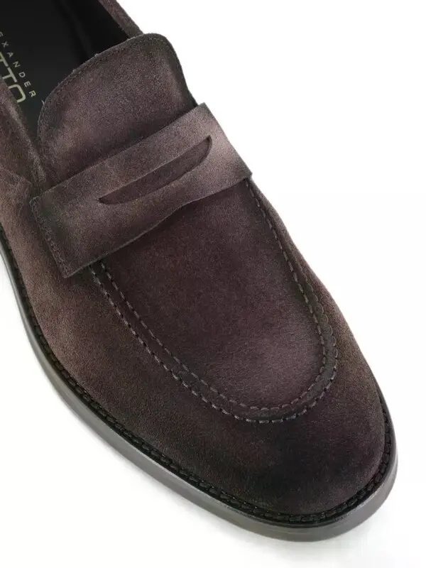 ALEXANDER HOTTO Suede Penny Loafers