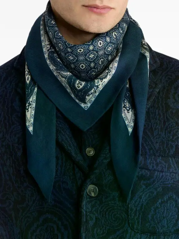 Etro Triangular Scarf - Blue