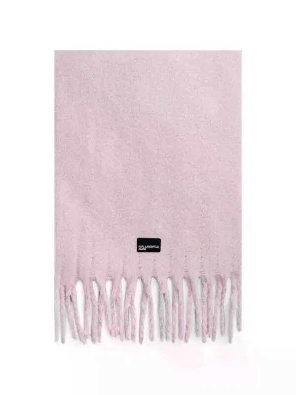Karl Lagerfeld Fluffy Fringe Scarf - Pink