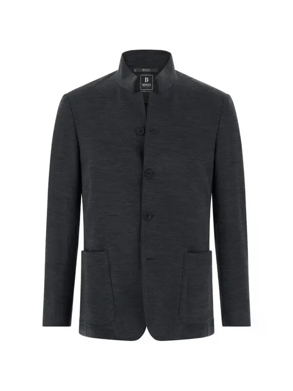 Boggi Milano Blazer Diagonal Wool Blend Wooltech - Grey