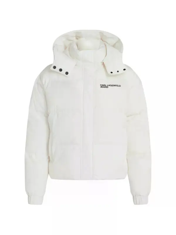 Karl Lagerfeld Logo-print Puffer Jacket - White