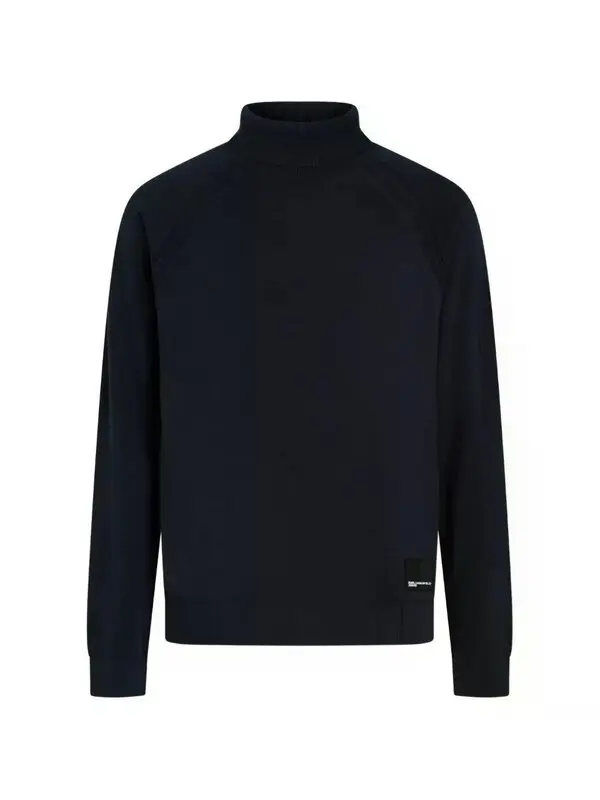 Karl Lagerfeld Lightweight Knit Roll-neck Sweater - Blue