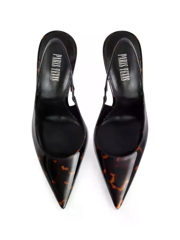 Paris Texas Lidia Tortoiseshell-effect Slingback Pumps