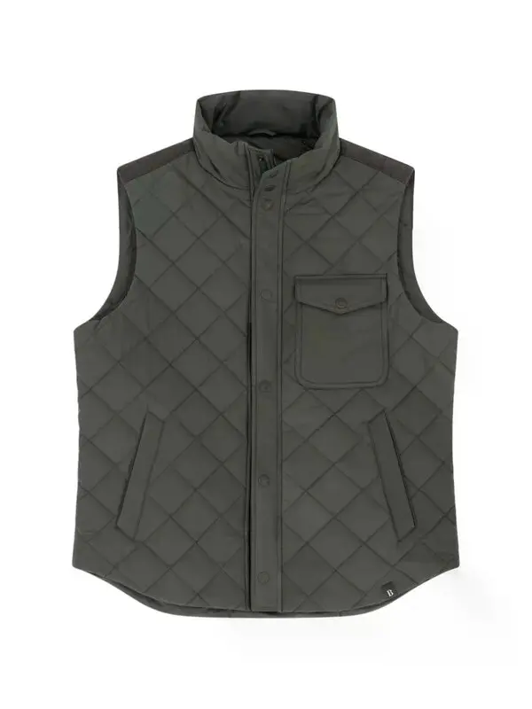 Boggi Milano Padded Gilet In Technical Fabric - Grey