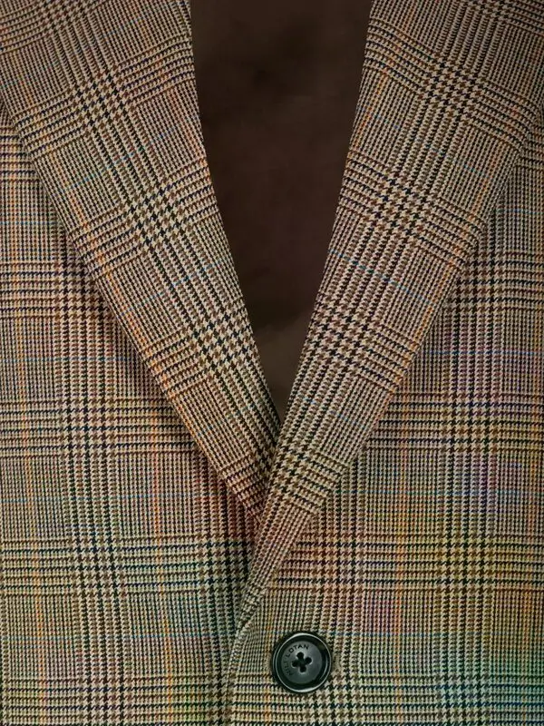 NILI LOTAN Checked Cropped Jacket