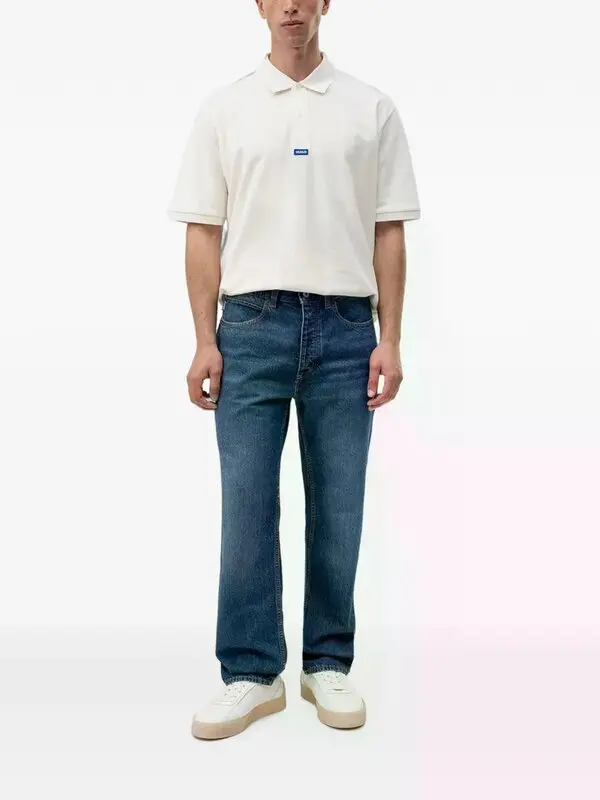 Hugo Logo-patch Straight-leg Jeans