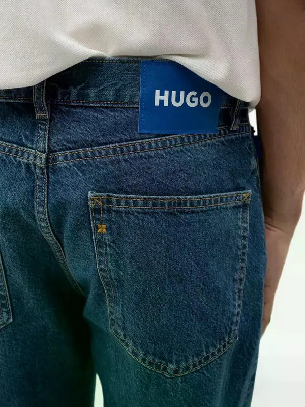 Hugo Logo-patch Straight-leg Jeans