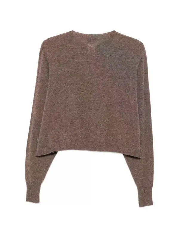 ALYSI Button-fastening Cropped Cardigan - Brown