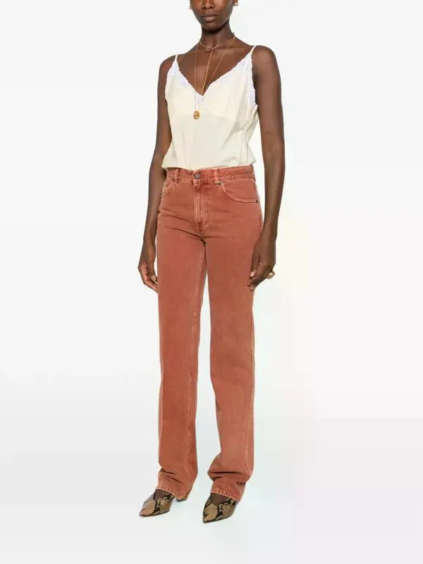 Chloé Logo-plaque Straight-leg Jeans