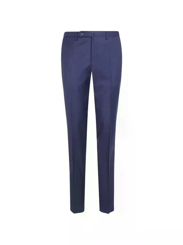 Incotex Straight-leg Wool Trousers - Blue