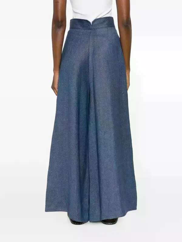 Alberta Ferretti High-waisted Pleated Trousers