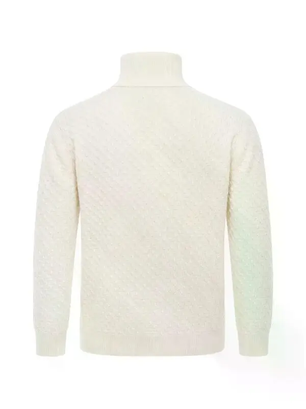 PAOLO PECORA Button-up Textured-knit Sweater