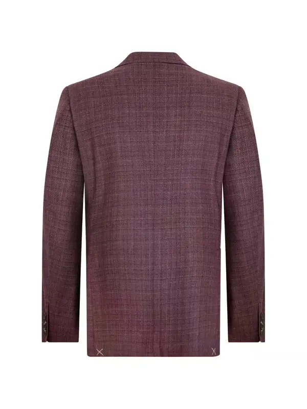 Canali Checked Single-breasted Blazer - Red
