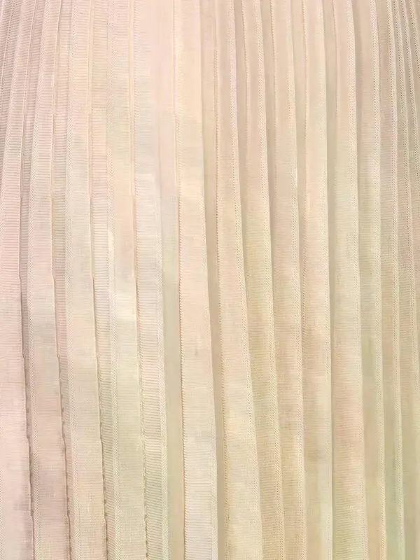 Agnona Pleated Knitted Midi Skirt - Neutrals