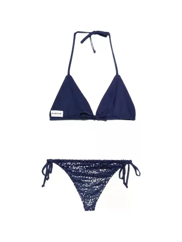 P.a.r.o.s.h Sequin-embellished Halterneck Bikini