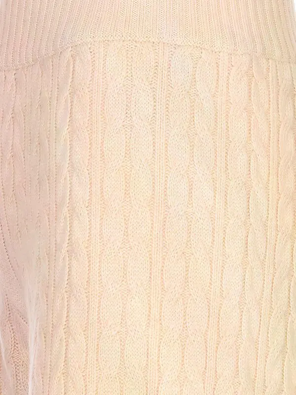 Agnona Cable-knit Wide-leg Trousers