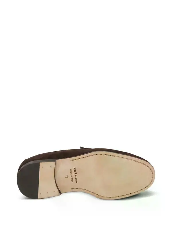 Kiton Suede Almond-toe Loafers
