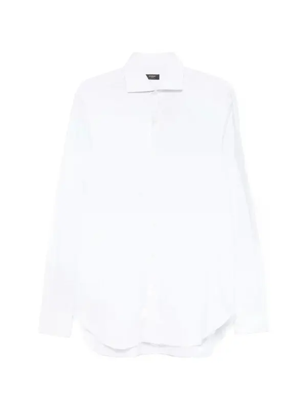 BARBA NAPOLI Classic-collar Long-sleeve Shirt - White