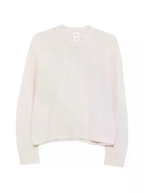 ALYSI Crew-neck Ribbed-trim Sweater - Neutrals