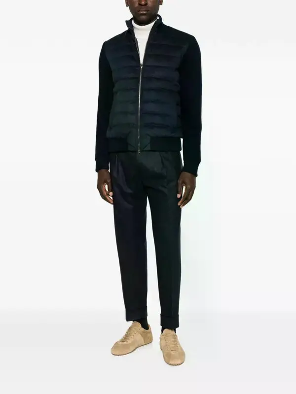Herno Quilted Ribbed-sleeves Jacket