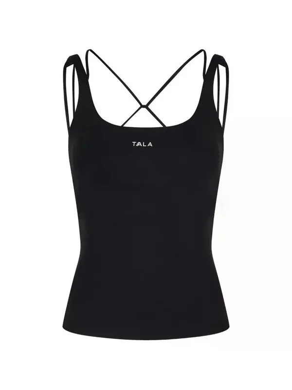 TALA Logo-print Crossover-strap Top
