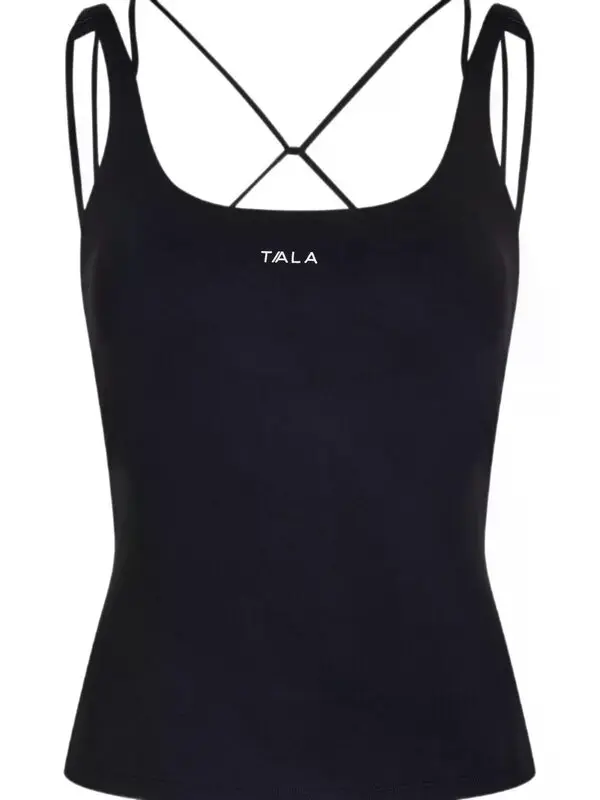 TALA Logo-print Crossover-strap Top