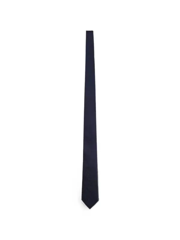 Giorgio Armani Logo-jacquard Silk Neck Tie - Blue