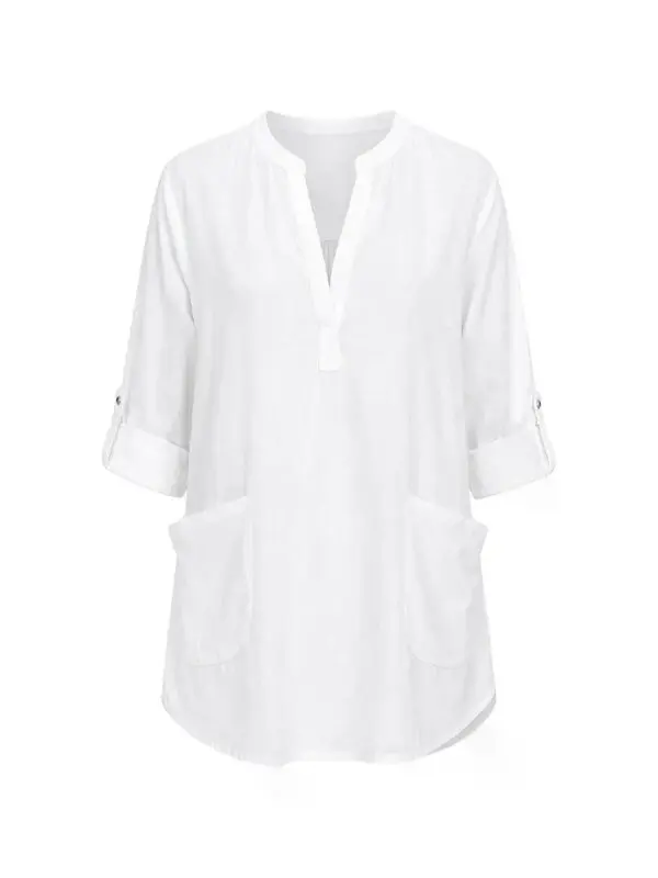 Seafolly Roll-tab Sleeve Shirt - White