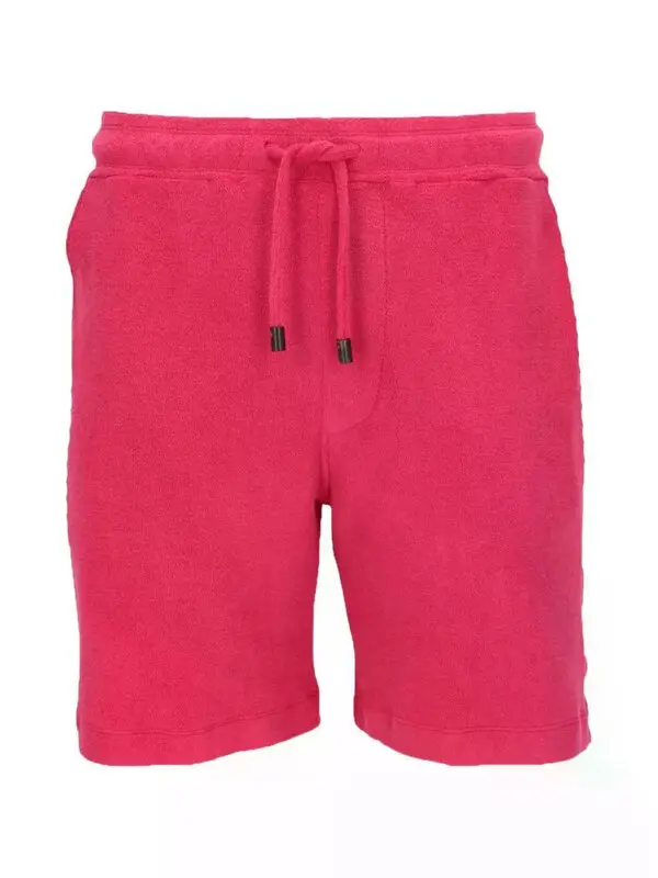 Isaia Drawstring Terry-cloth Shorts