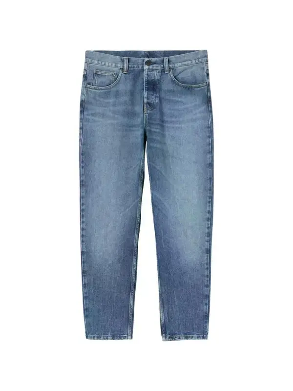 Carhartt Work In Progress Newel Logo-patch Jeans - Blue