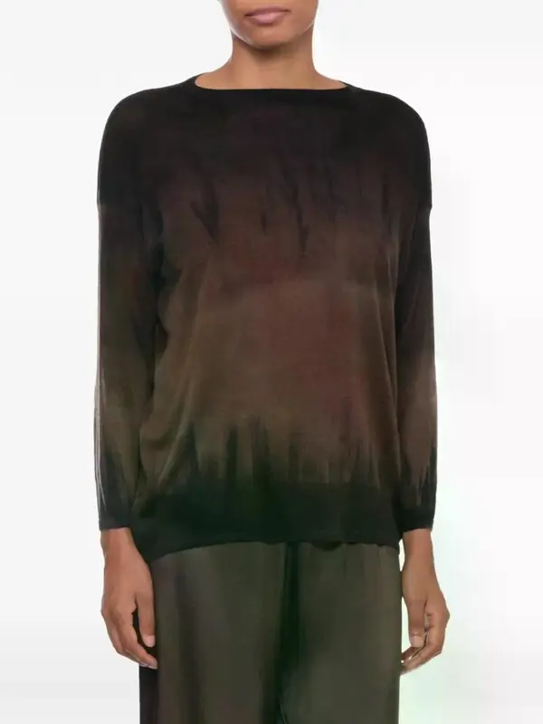Avant Toi Tie-dye Boat-neck Sweater