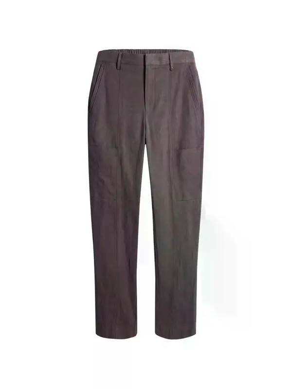 Vince Tailored Stretch-cotton Wide-leg Trousers - Brown