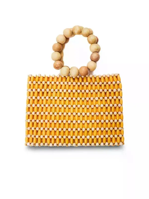 Antik Batik Beaded Tote Bag With Hoop Handle