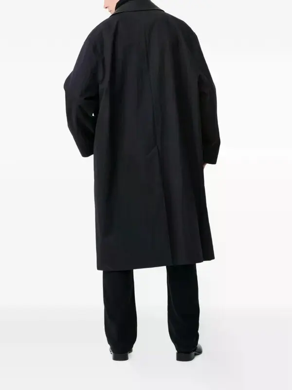 Studio Nicholson Leather-collar Trench Coat