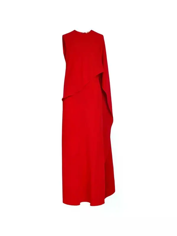 HEIRLOME Crementine Draped Layered Maxi Dress - Red