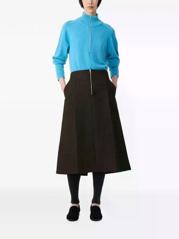 Studio Nicholson Darc Pressed-crease Midi Skirt
