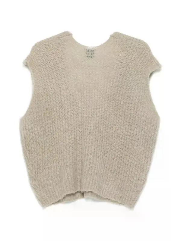 ALYSI Ribbed-knit V-neck Sweater Vest