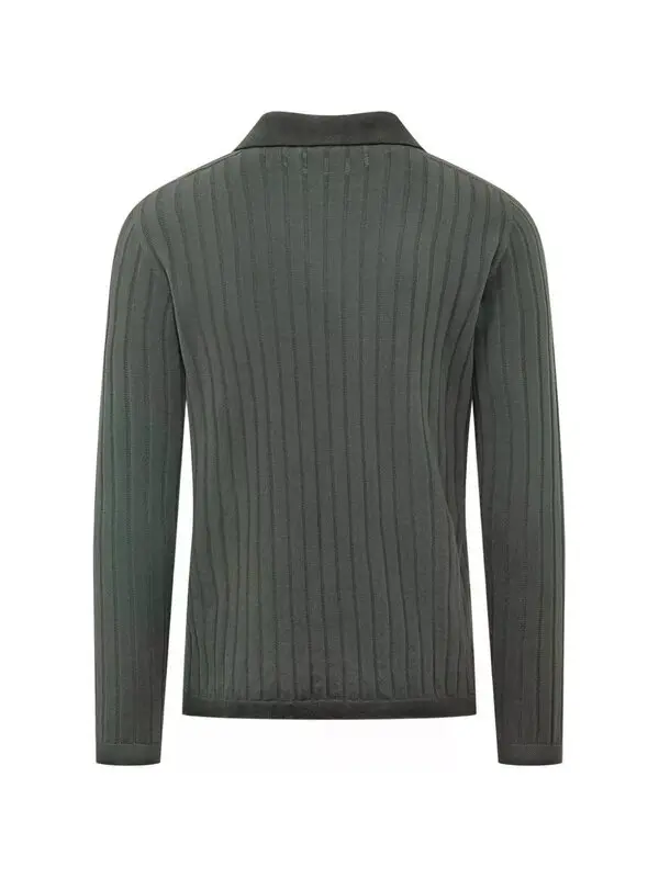 AROVESCIO Ribbed-knit Long-sleeve Shirt - Green